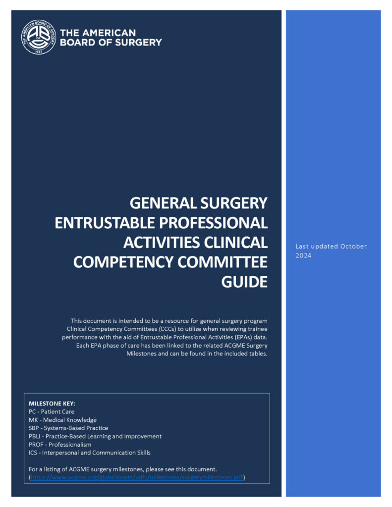 EPA Resources - American Board of Surgery